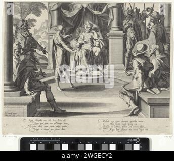 Throne of justice, Willem Isaacsz. van Swanenburg, after Joachim Wtewael, 1606 print There are ...