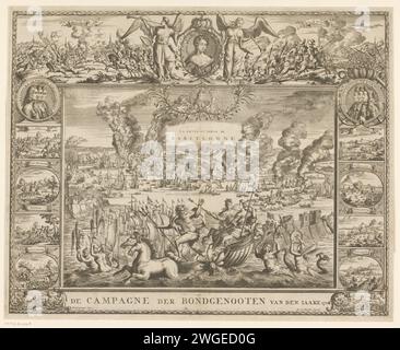 Allegory over the Allied victories in the year 1702, 1703 print ...