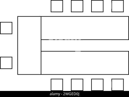 Auditorium seating plan top view. Schema of seats in classroom ...