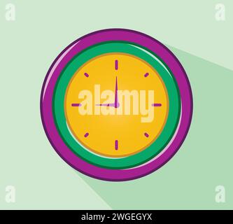 1 hour clock icon in comic style. Timer countdown cartoon vector ...