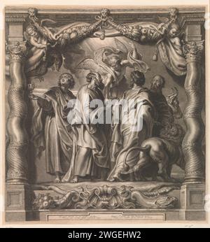 Four evangelists, Schelte Adamsz. Bolswert, after Peter Paul Rubens ...