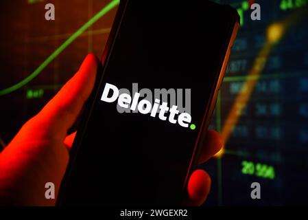 Multinational Companies Illustrations. Deloitte logo is pictured on a ...