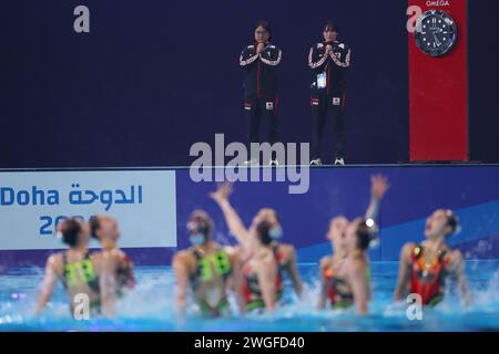 Doha, Qatar. 4th Feb, 2024. China team group (CHN) Artistic Swimming ...