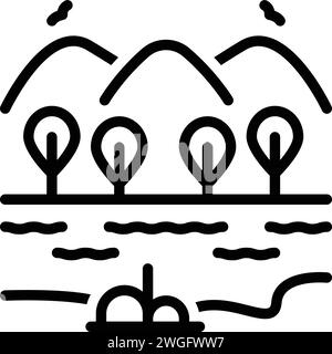 Icon for lakes,loch Stock Vector Image & Art - Alamy