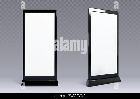 LCD display for outdoor advertising isolated on transparent background ...