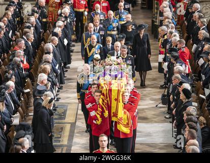Lord Janvrin, chair of the Queen Elizabeth Memorial Committee, poses ...