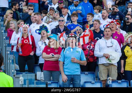 England fans sing the national anthem before the World Cup round of 32 ...