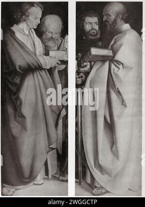 Albrecht Durer. Historical engraving of Albrecht Durer (1471-1528), at ...