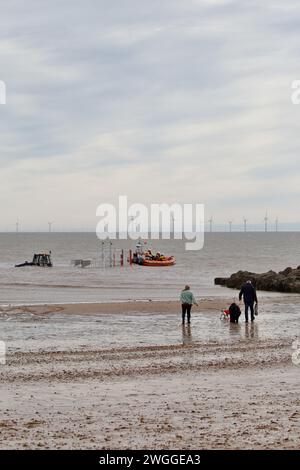 RNLI Clacton on Sea returning from training manoeuvres Stock Photo - Alamy