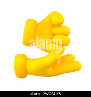 Cartoon help gesture asl. Hand gesture,palm and fist isolated. Non ...
