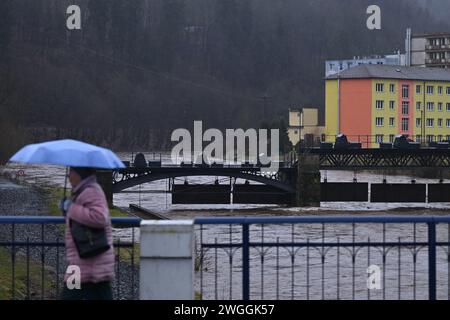 Zelezny Brod, Czech Republic. 05th Feb, 2024. Melting snow from the ...