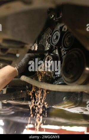 replacement of antifreeze in the engine cooling system. Draining the ...