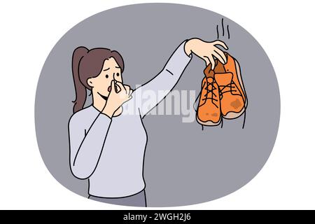 Old woman with emotion of disgust. Disgusted mood half body grandmother ...