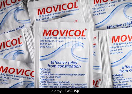 Movicol - laxative in powder form - sachets Stock Photo - Alamy