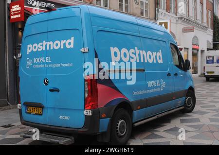 Copenhagen, Denmark /05 February/.Postnord parcels and packets delivery ...