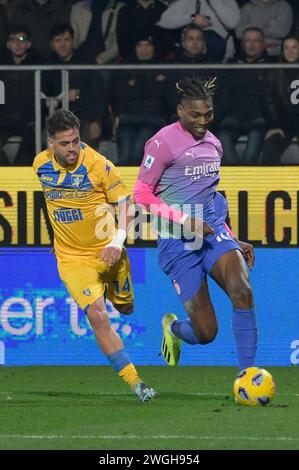 Rafael Leao of Milan Francesco Gelli of Frosinone during Serie A soccer ...
