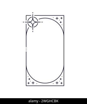 Minimal line star twinkles and sparkles for frame and borders, vector ...