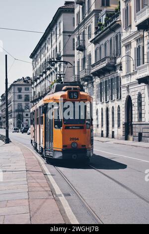Classic tram in Turin, Italy Stock Photo - Alamy