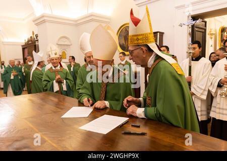 Archbishop of Madrid Cardinal Jose Cobo Cano waits outside St. Mary ...