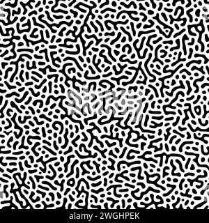 Line seamless pattern. Repeating brain pattern. Orange turing shape ...