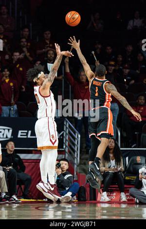 USC Trojans forward DJ Rodman (10) looks on during an NCAA college ...
