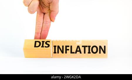Inflation or disinflation symbol. Concept word Inflation Disinflation ...
