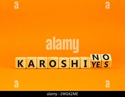 Karoshi yes or no symbol. Concept words Karoshi Yes or No on beautiful ...