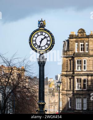 The London Road clock at top of Leith Walk after restoration, Edinburgh ...