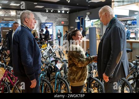 President Joe Biden visits the War Memorial in Scranton, Pa., Wednesday ...