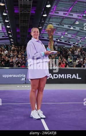 Jelena Ostapenko of Austria during her match against Panna Udvardy of ...