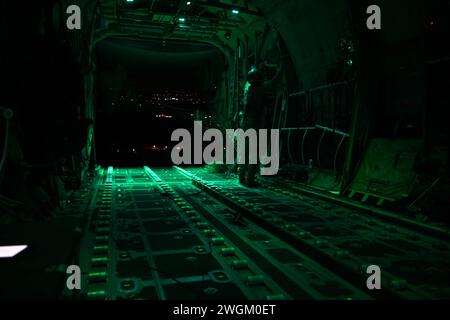 Tech. Sgt. Edgar Terral, 41st Airlift Squadron loadmaster, prepares for ...