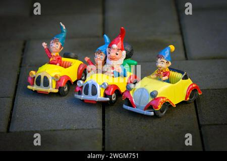 Different iterations of Noddy and his car Stock Photo - Alamy