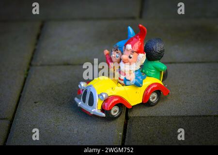 Noddy and his car with Big Ears and golly the Golliwog Stock Photo - Alamy