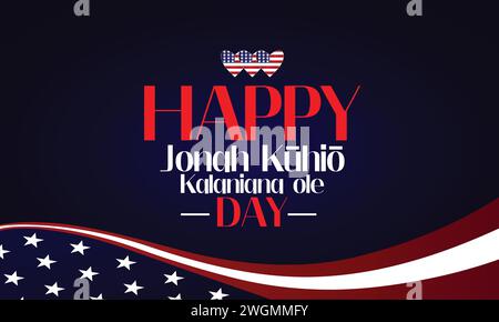 Happy Prince Kuhio Day text illustration design Stock Vector Image ...