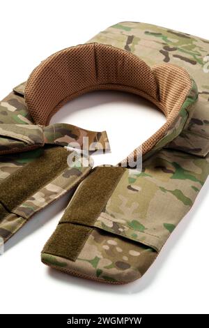 Tactical neck protection module isolated on white Stock Photo - Alamy