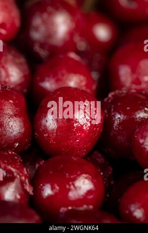 frozen cherries close up with frost Stock Photo - Alamy