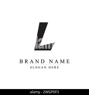 letter l simple curves logo vector, L logo design Stock Vector Image ...
