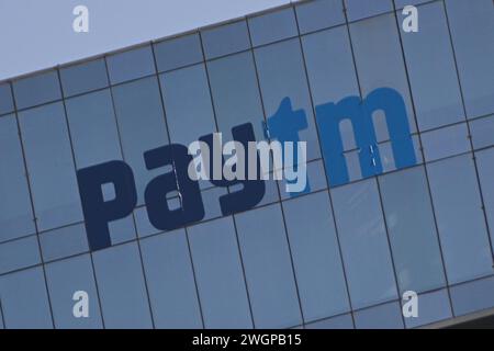 Noida, Uttar Pradesh, India. 6th Feb, 2024. A Signage of Paytm can be ...