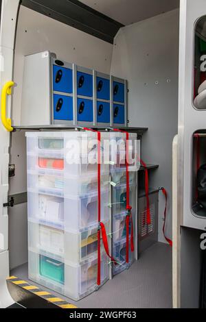 Interior of St John Community Support Unit ambulance Stock Photo - Alamy