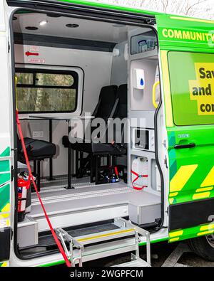 Interior of St John Community Support Unit ambulance Stock Photo - Alamy