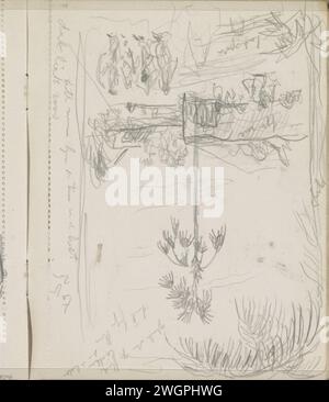 Hilly landscape with palm trees. Page 5 From a sketchbook with 87 ...