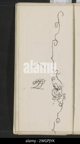 Leaf ornament. Leaf 25 Verso from a sketchbook with 27 sheets Stock ...