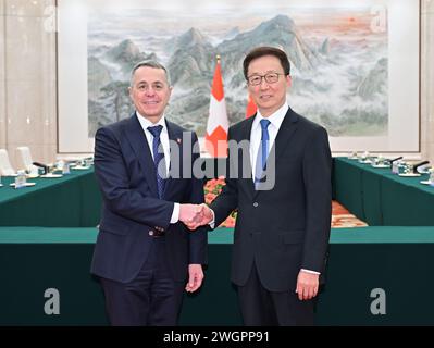 Swiss Federal Councillor Ignazio Cassis attends the signing ceremony of ...
