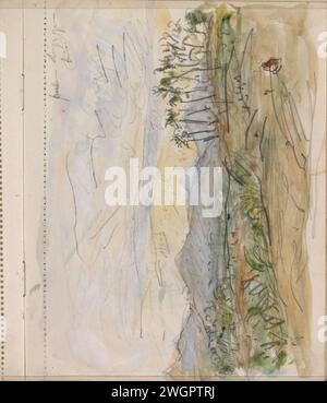 Hilly landscape with palm trees. Page 5 From a sketchbook with 87 ...