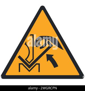 WARNING PICTOGRAM, HAND INJURY BY PRESS ISO 7010 - W030 Stock Vector ...