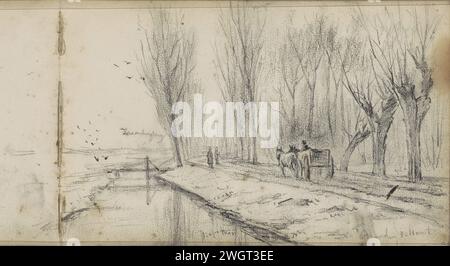 Landscape with figures and a horse. Page 12 From a sketchbook with 14 ...