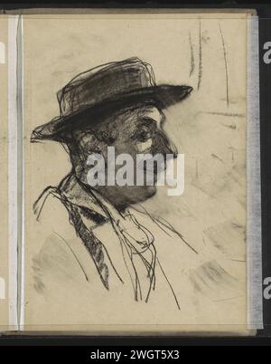 Man with hat. Page 45 From a sketchbook with 28 sheets Stock Photo - Alamy