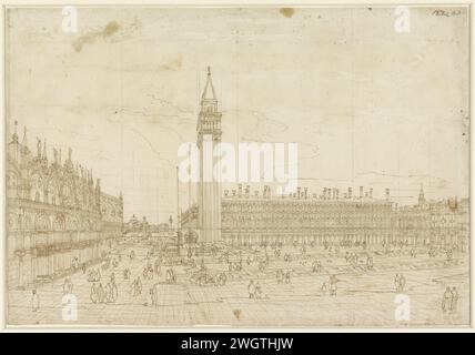 Bernardo Bellotto - San Marco Square Clock Tower Facing Procuratie ...