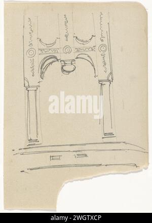Sketch of the chassis of a table, Gerrit Willem Dijsselhof, 1876 - 1924 ...