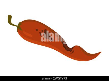 Old rotten chilli pepper. Bad unhealthy food from kitchen litter, moldy ...
